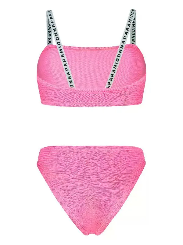 PARAMIDONNA Branded-straps Bikini - Pink