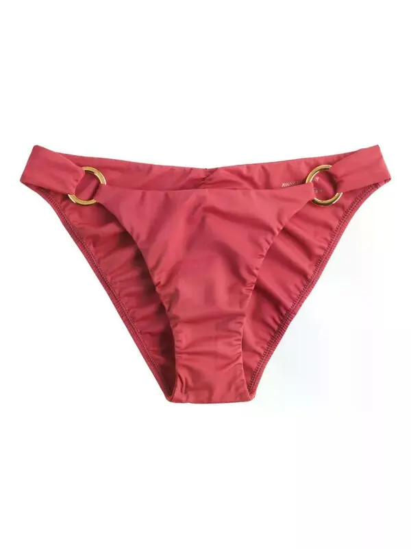 AWAY THAT DAY Sorrento Ring-detail Bikini Bottom - Red