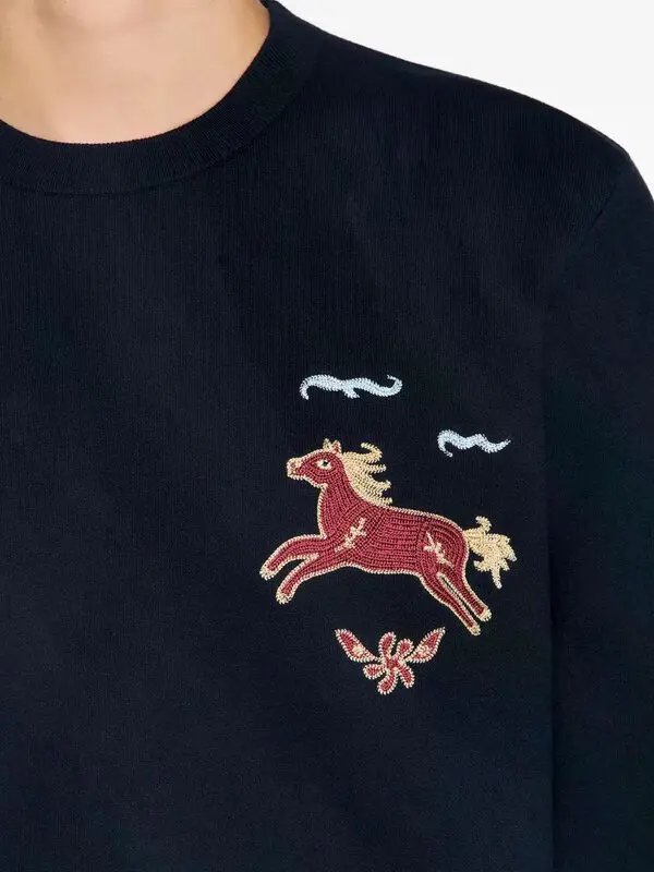 Sandro Round-neck Sweatshirt - Blue