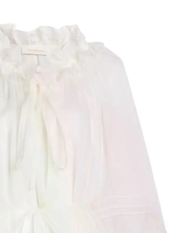 Zimmermann Ruffled Tie Midi Dress