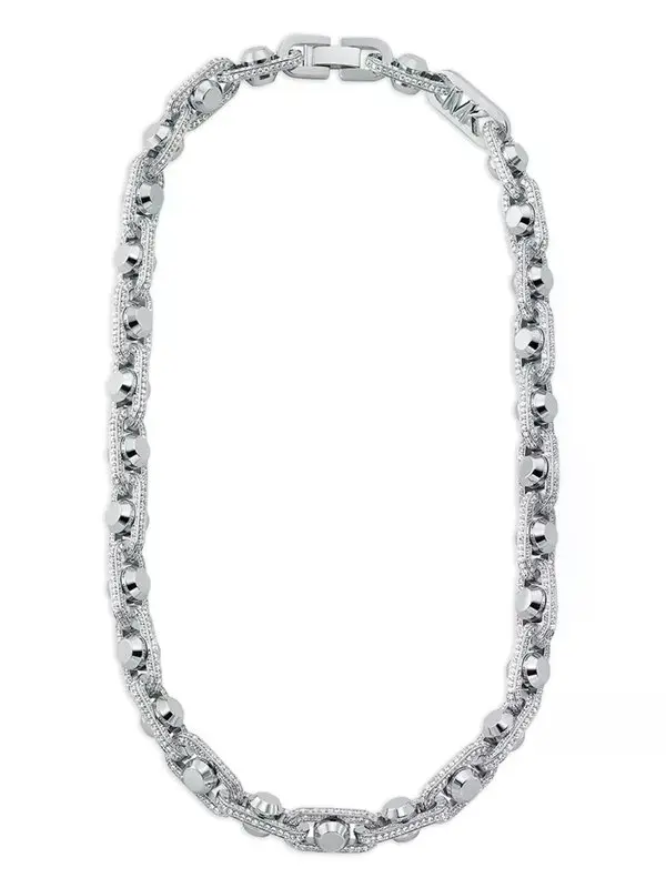 Michael Kors Studded Chain Necklace - Silver