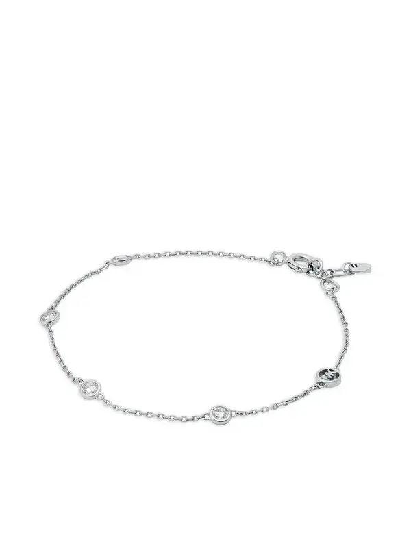 Michael Kors Rhinestone Charm Bracelet - Silver