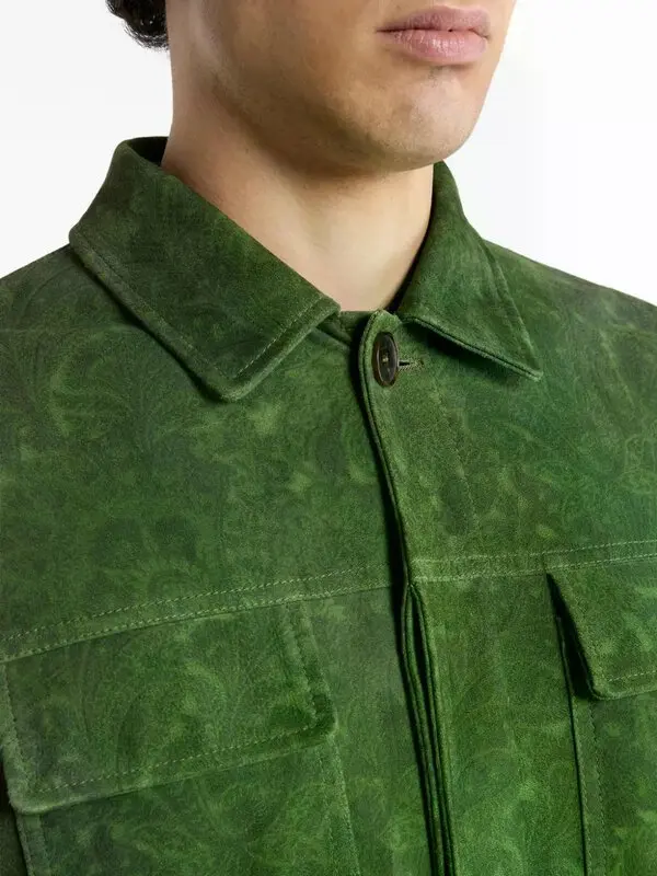Etro Floral Paisley Suede Jacket