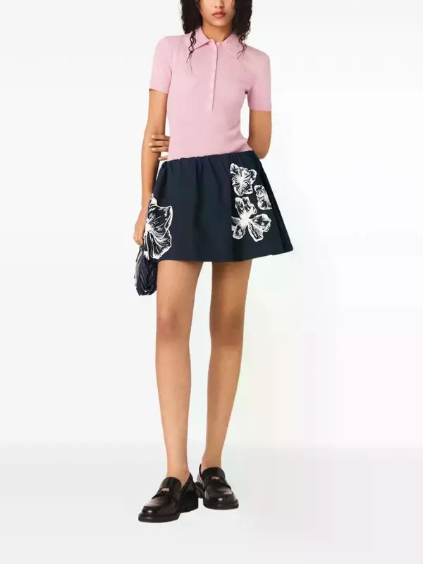Maje Floral-print A-line Mini Skirt