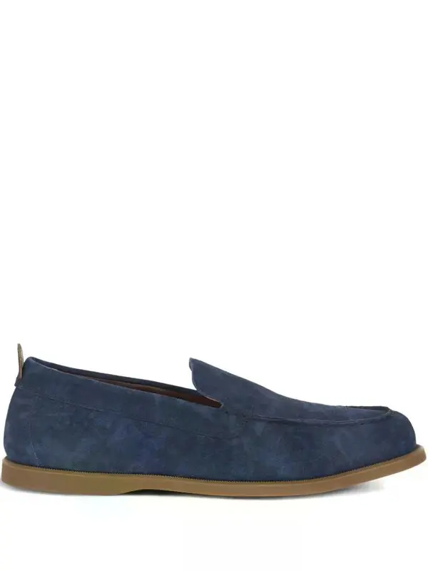 Etro Printed Suede Slip-on Loafers