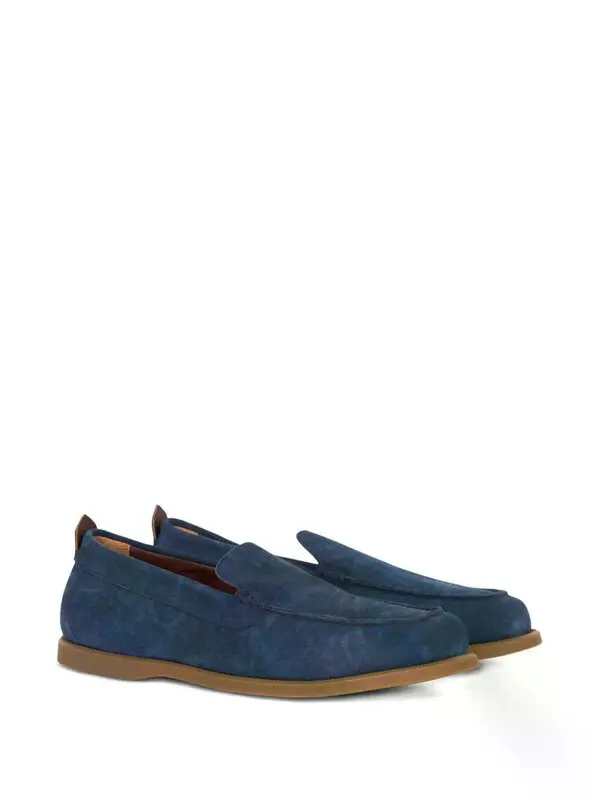 Etro Printed Suede Slip-on Loafers