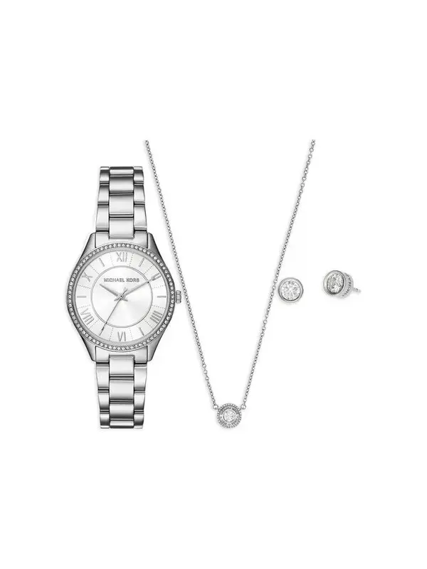 Michael Kors Lauryn 33mm Watch Set - White