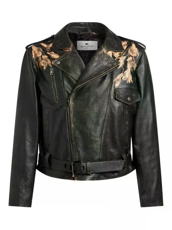Etro Leopard-print Leather Jacket