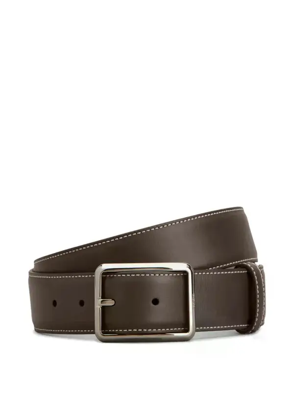 TOD'S Basic Belt With Square Buckle - Brown