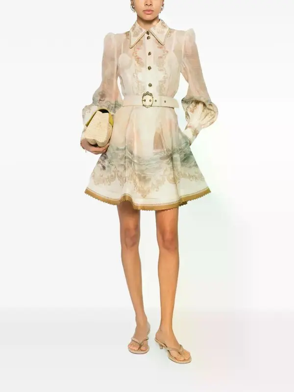 Zimmermann Printed Buckle Dress - Neutrals