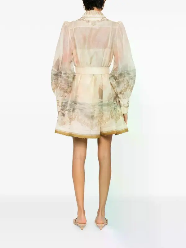 Zimmermann Printed Buckle Dress - Neutrals