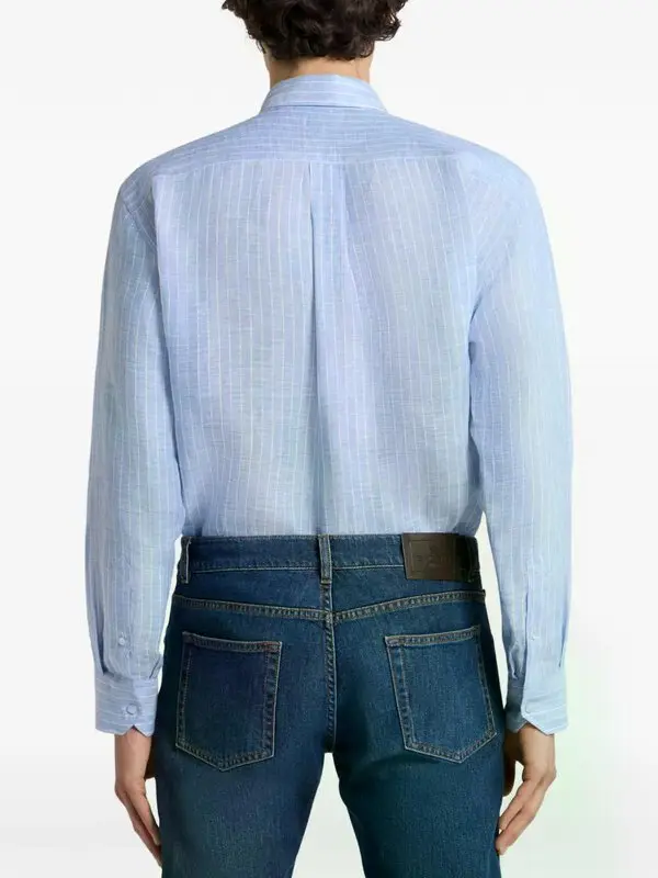 Etro Striped Buttoned Shirt - Blue