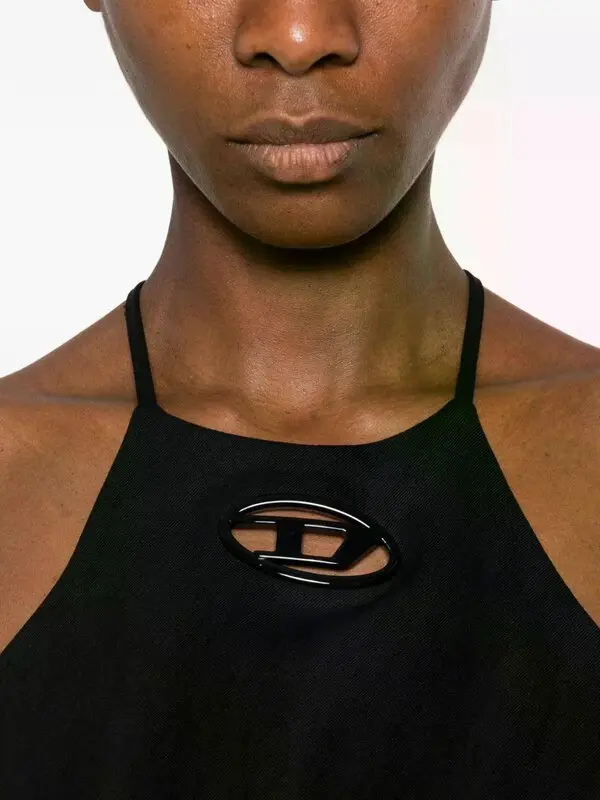 diesel cut out dress Diesel M-olympe Cut-out Plaque Dress