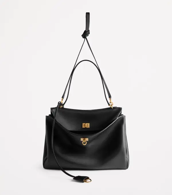 Balenciaga Calfskin Rodeo Shoulder Bag - Black