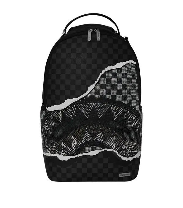 SPRAYGROUND Crystal-embellished Check Backpack