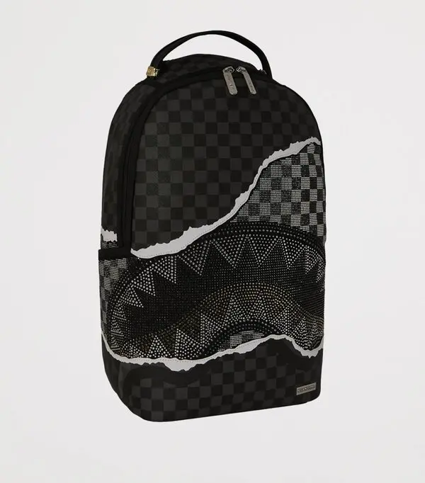 SPRAYGROUND Crystal-embellished Check Backpack