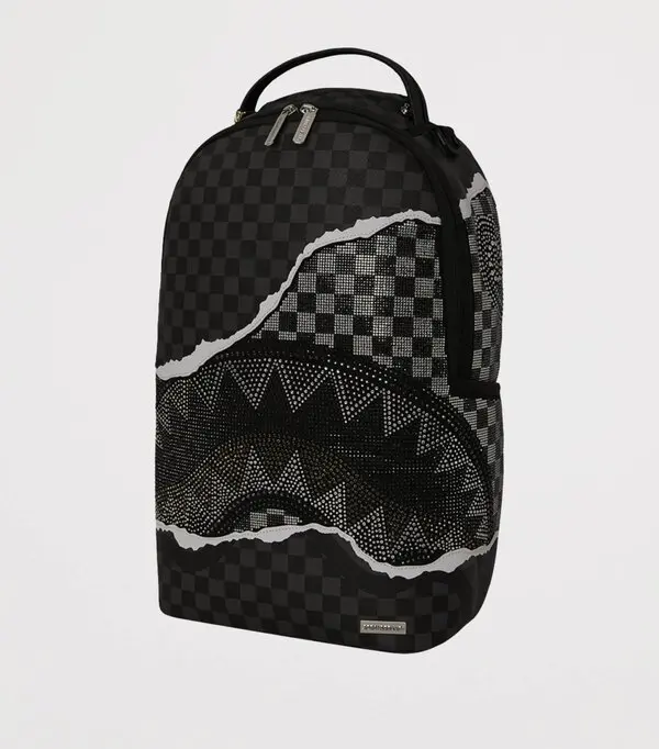 SPRAYGROUND Crystal-embellished Check Backpack