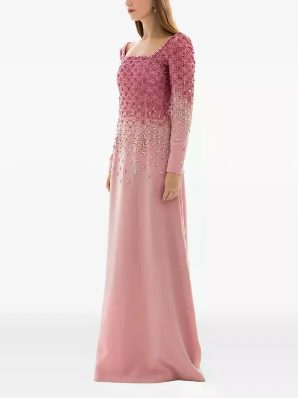 DINA MELWANI Embroidered Gown