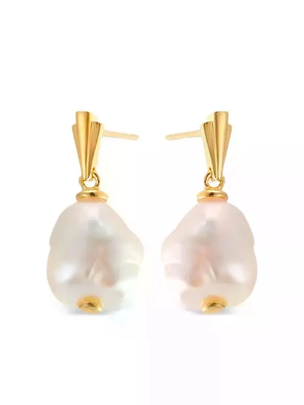 LAURA VANN Coco Pearl Drop Earrings - Gold