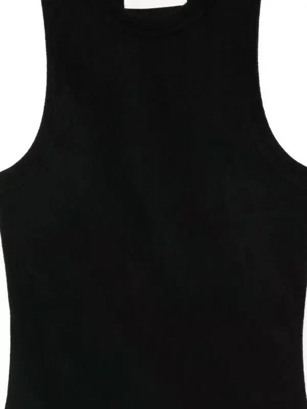LISA YANG Amya Ribbed Top - Black