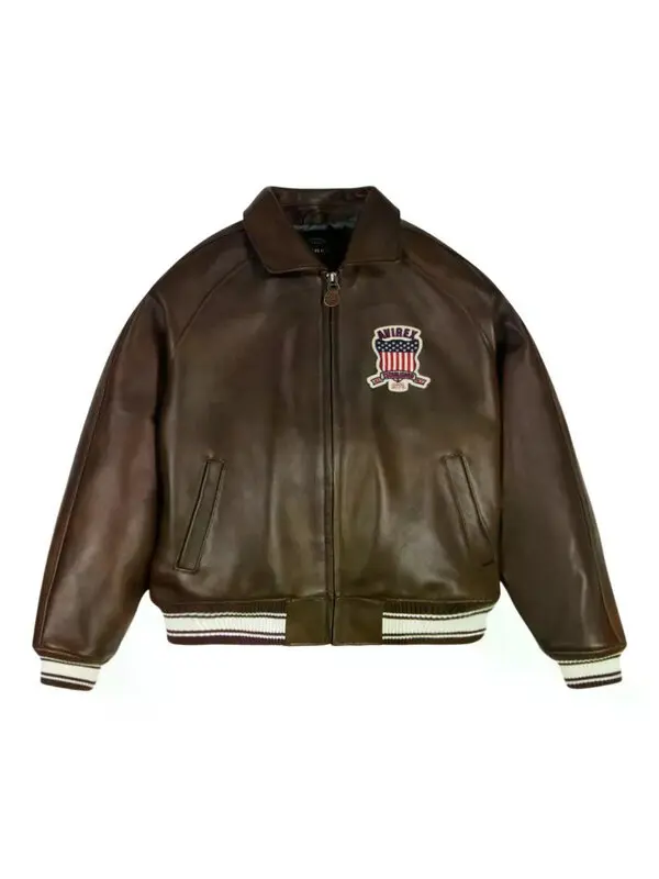 AVIREX Embroidered Jacket - Brown