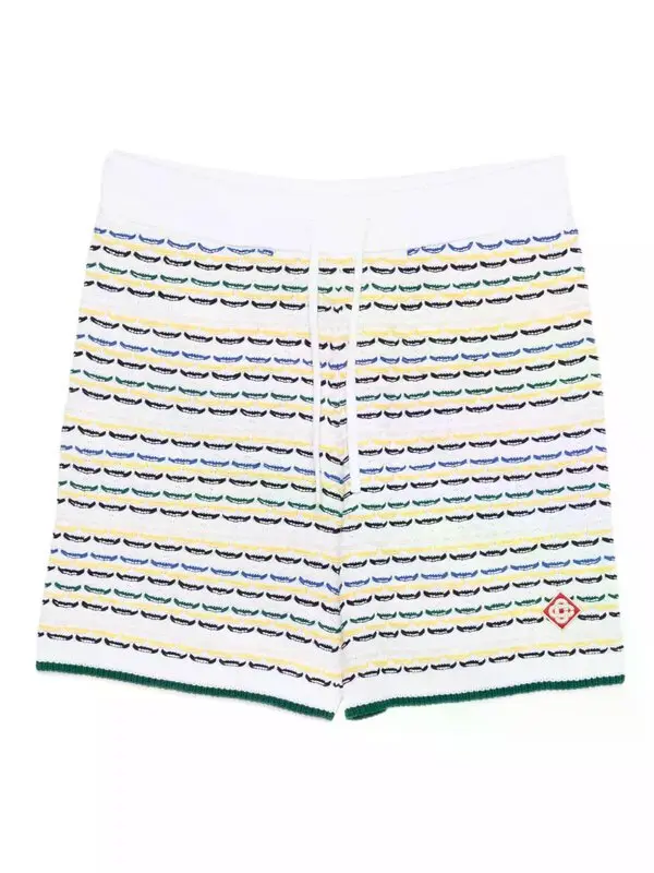 Casablanca Patterned Shorts - White