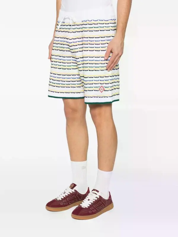 Casablanca Patterned Shorts - White