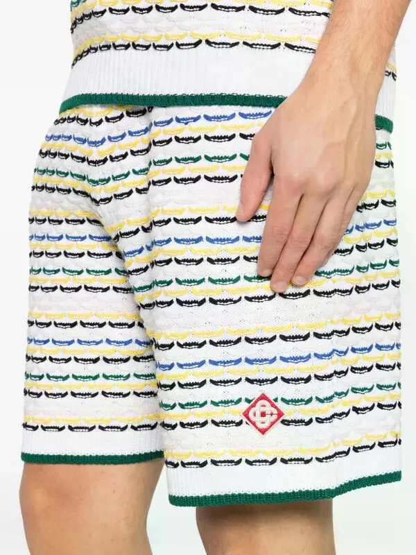 Casablanca Patterned Shorts - White