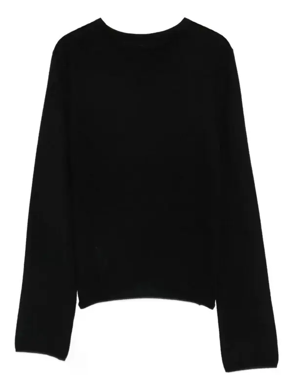 LISA YANG Georgie Long-sleeve Crew-neck Top - Black