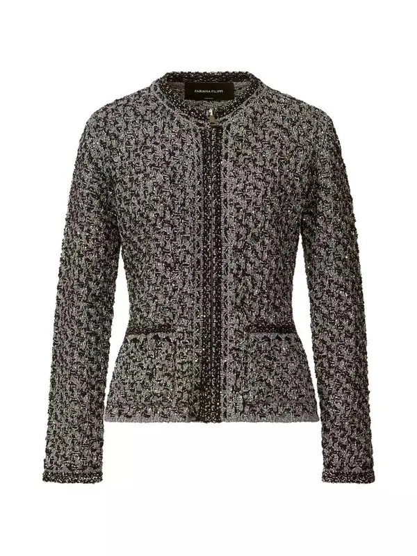 Fabiana Filippi Sequin-effect Tweed Jacket