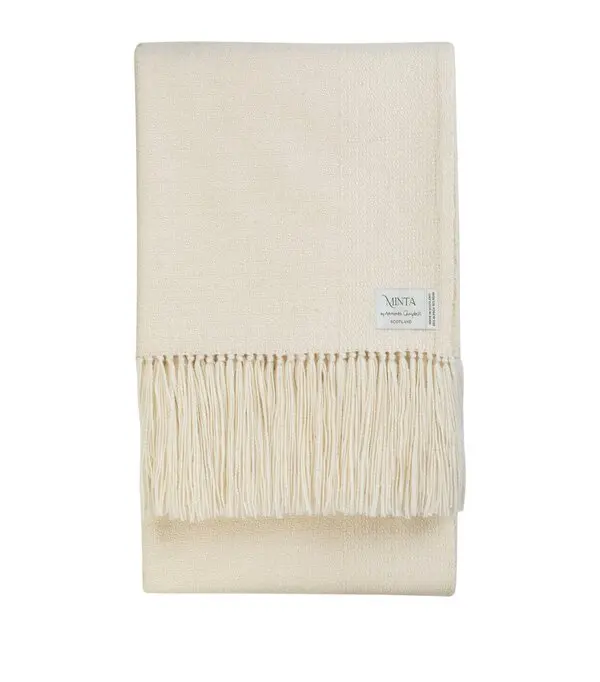ARAMINTA CAMPBELL Alpaca-blend Willow Throw - White