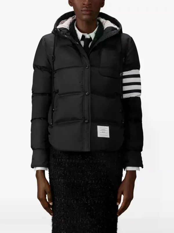 Thom Browne Ripstop 4-bar Jacket - Black