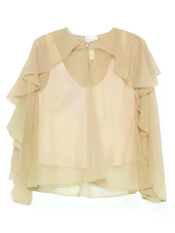 FORTE_FORTE Ruffled Blouse - Neutrals