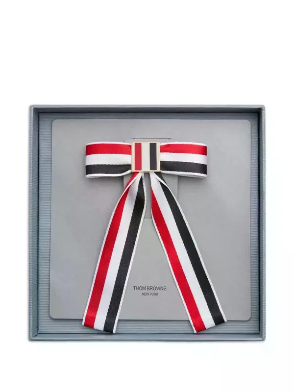 Thom Browne Satin Rwb Bow Barrette