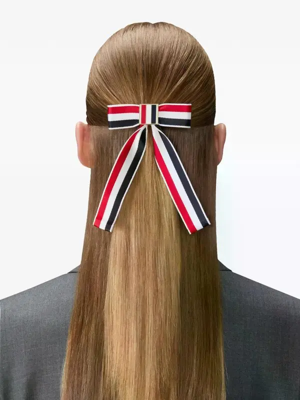 Thom Browne Satin Rwb Bow Barrette