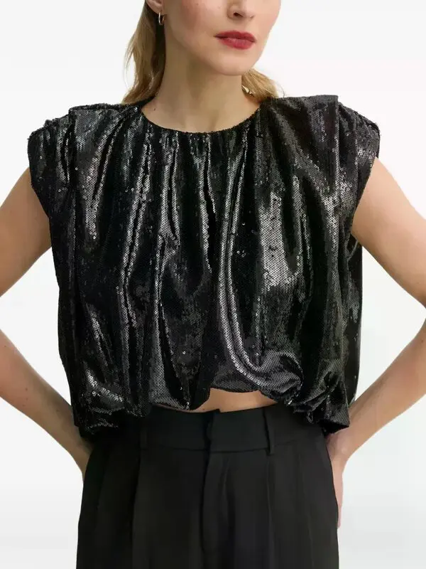 MMC STUDIO Sequin Embellished Cropped Top