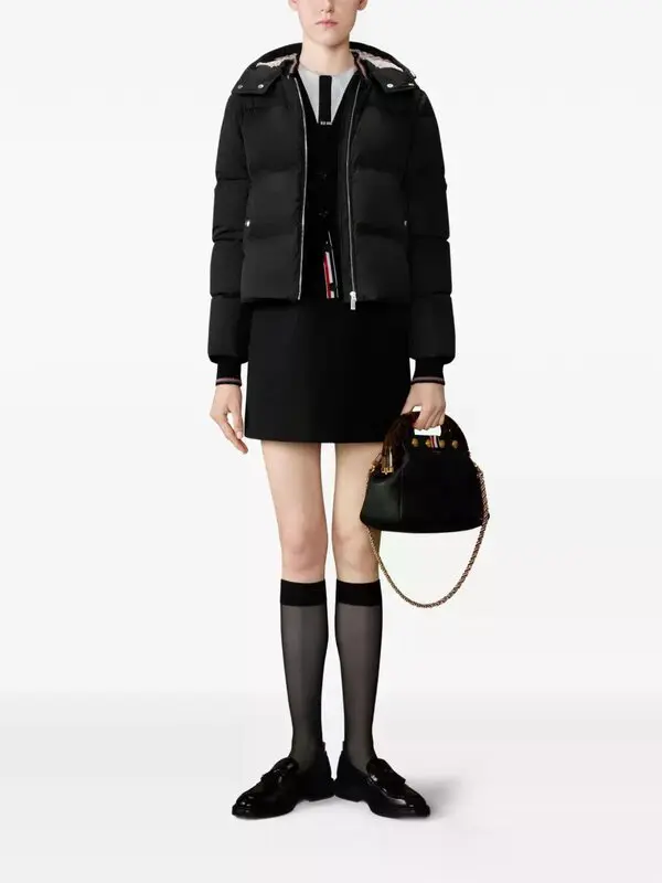 Thom Browne Zip-up Down Jacket - Black