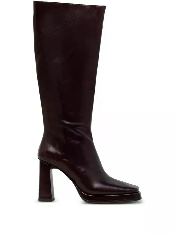 Jeffrey Campbell Maximal-3 Square-toe Heeled Knee-high Boots