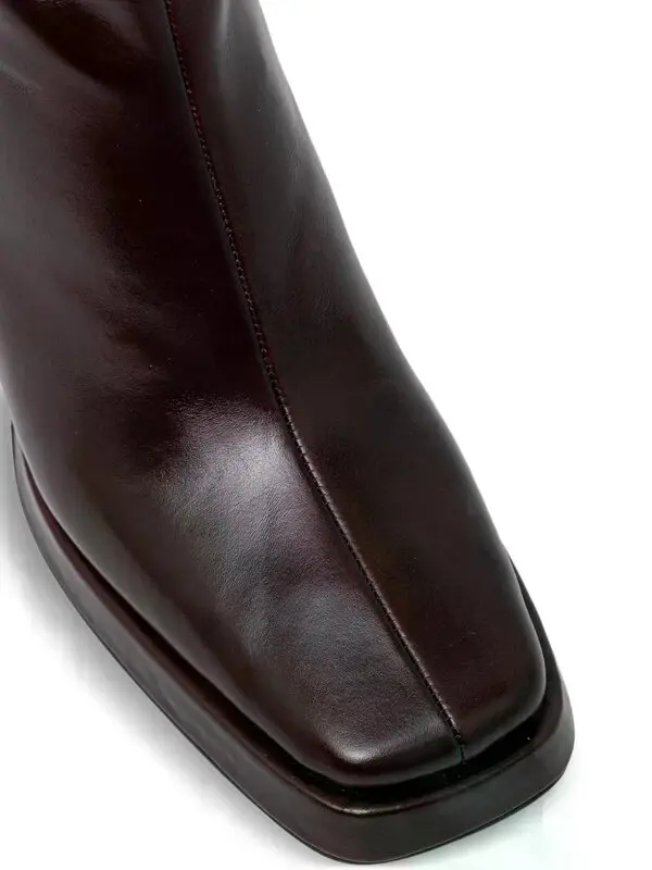 Jeffrey Campbell Maximal-3 Square-toe Heeled Knee-high Boots