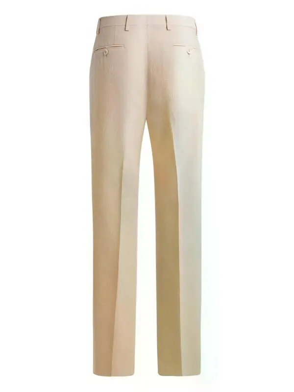 Etro Straight-leg Jacquard Trousers - Neutrals