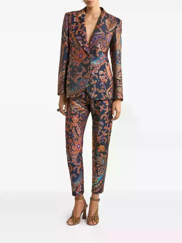Etro Jacquard Floral-paisley Blazer - Blue