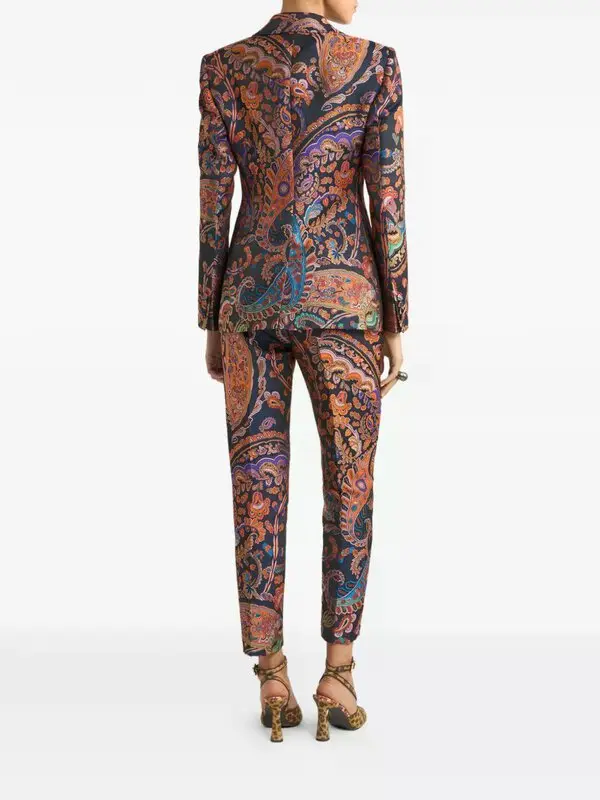 Etro Jacquard Floral-paisley Blazer - Blue