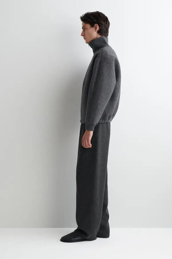 Cos Oversized Felted Scuba Mock-neck Sweater