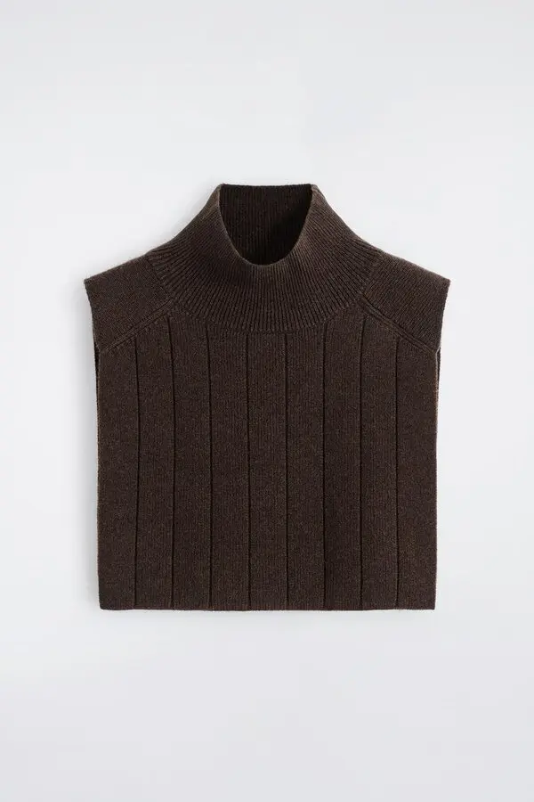 Cos Knitted Wool-yak Mock-neck Vest