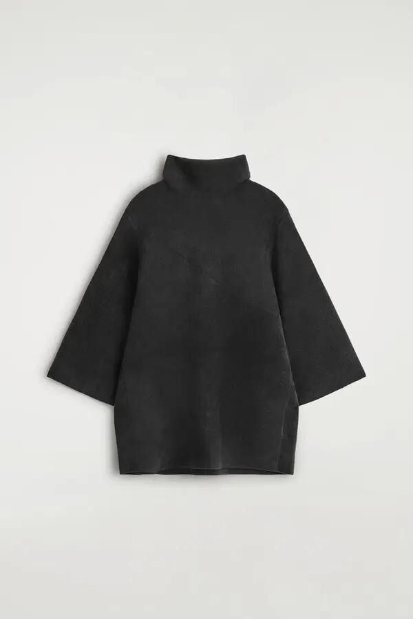 Cos Chenille-knit Mock-neck Sweater - Black