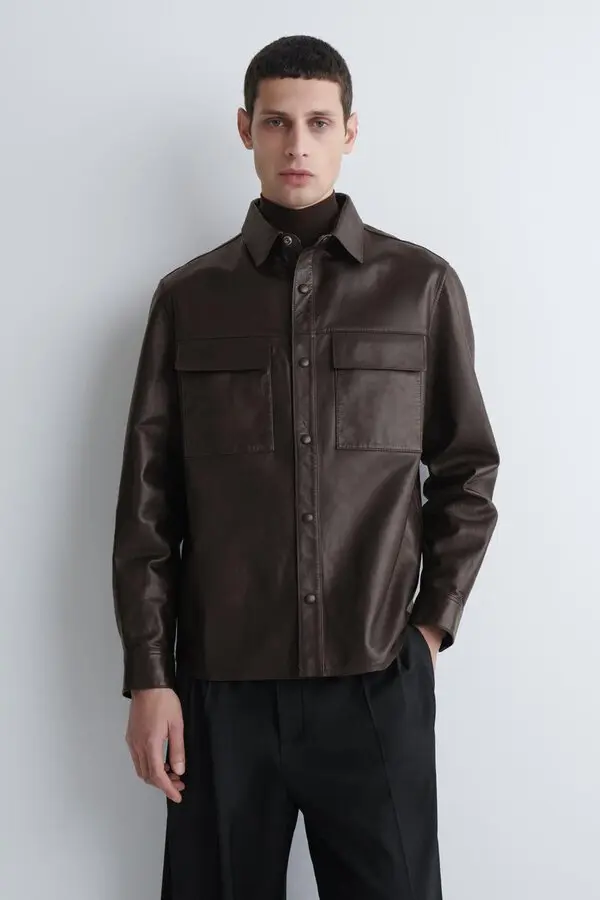 Cos Leather Overshirt