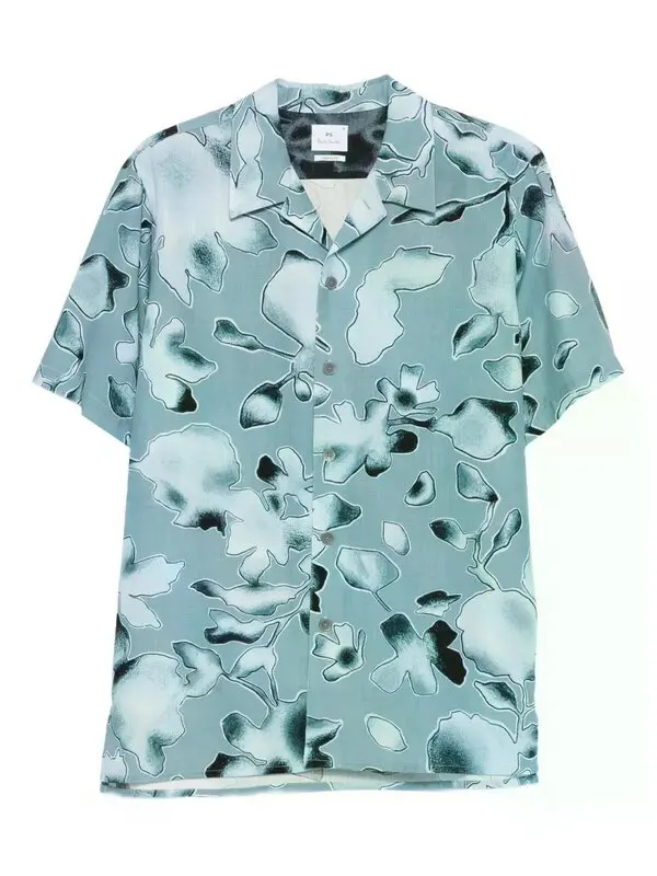 Paul Smith Floral-print Shirt - Blue