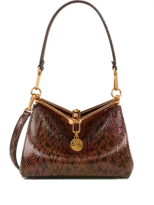 Etro Small Vela Elaphe-leather Shoulder Bag
