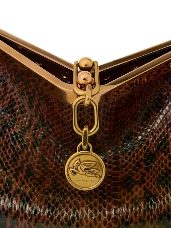 Etro Small Vela Elaphe-leather Shoulder Bag
