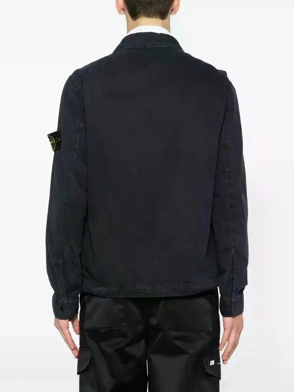 Stone Island Zip Pocket Shirt Jacket - Blue